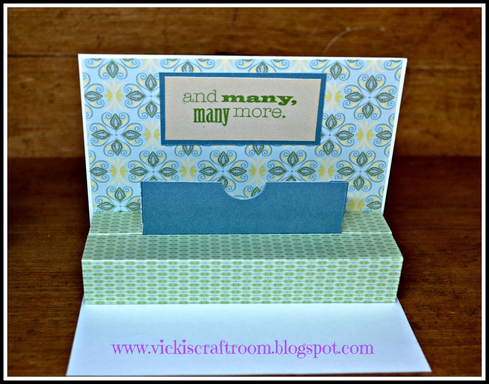 Vicki's Craft Room: Masculine pop up card