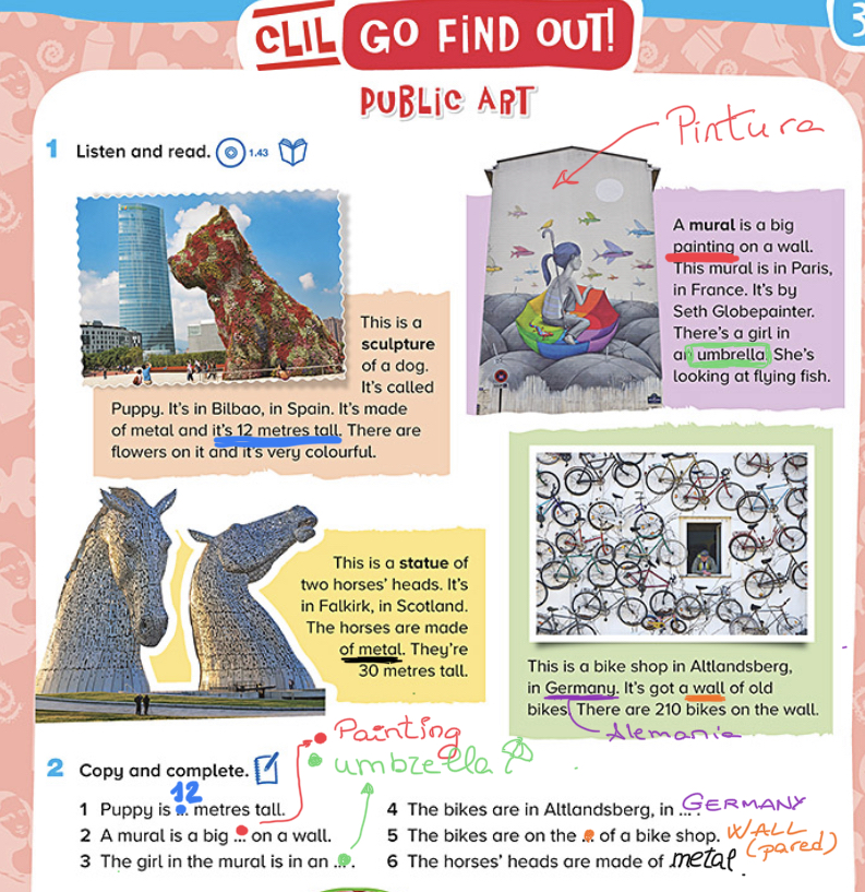 La Clase de Tercero/Cuarto del Picasso: Correcciones de Inglés.