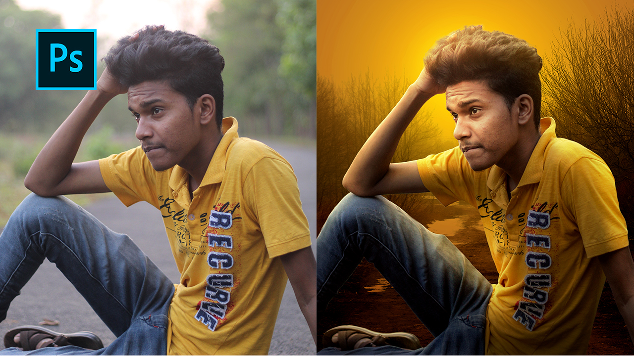 Photoshop Color Effects - Orange Tone Photo Manipulation - zanuara.com