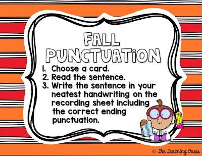 *The Teaching Oasis*: Fall Language Arts Stations