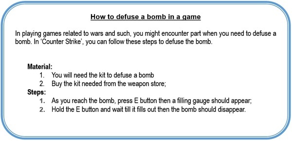 Short Instructions and Procedures