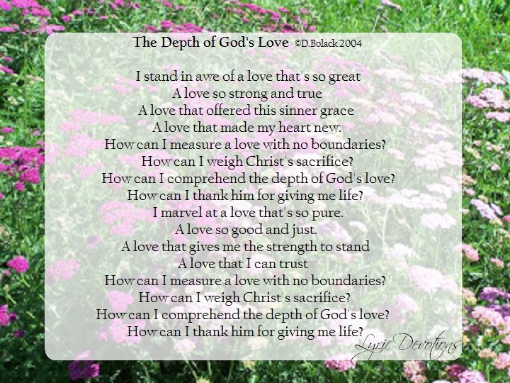 Lyric Devotions: The Depth Of God's Love