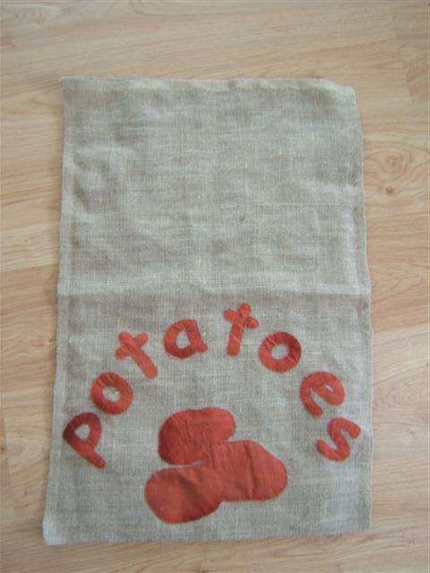 A little bit of everything: Hessian Appliqué Potato Sacks