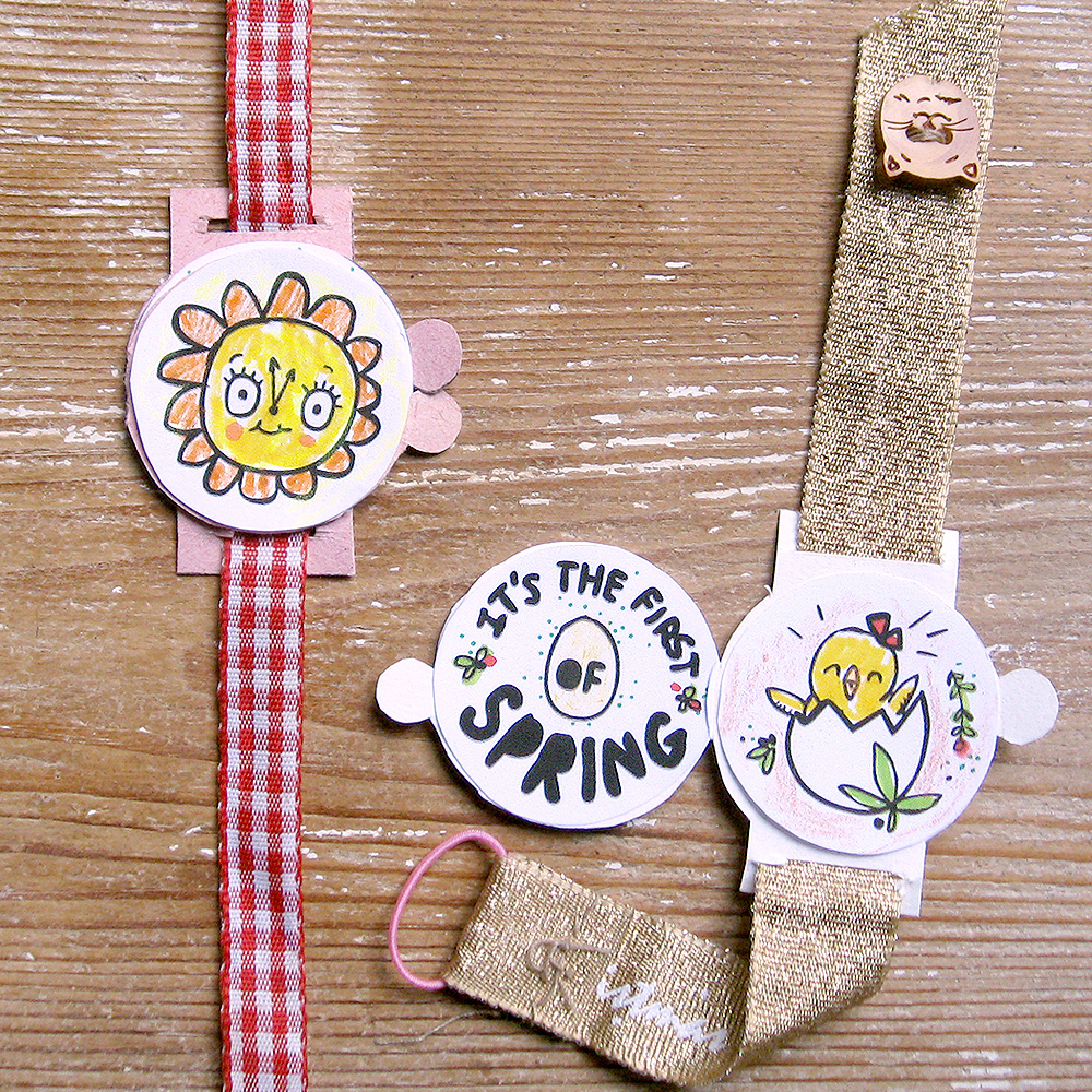 misako mimoko: HAPPY SPRING Paper Watches · New DIY!