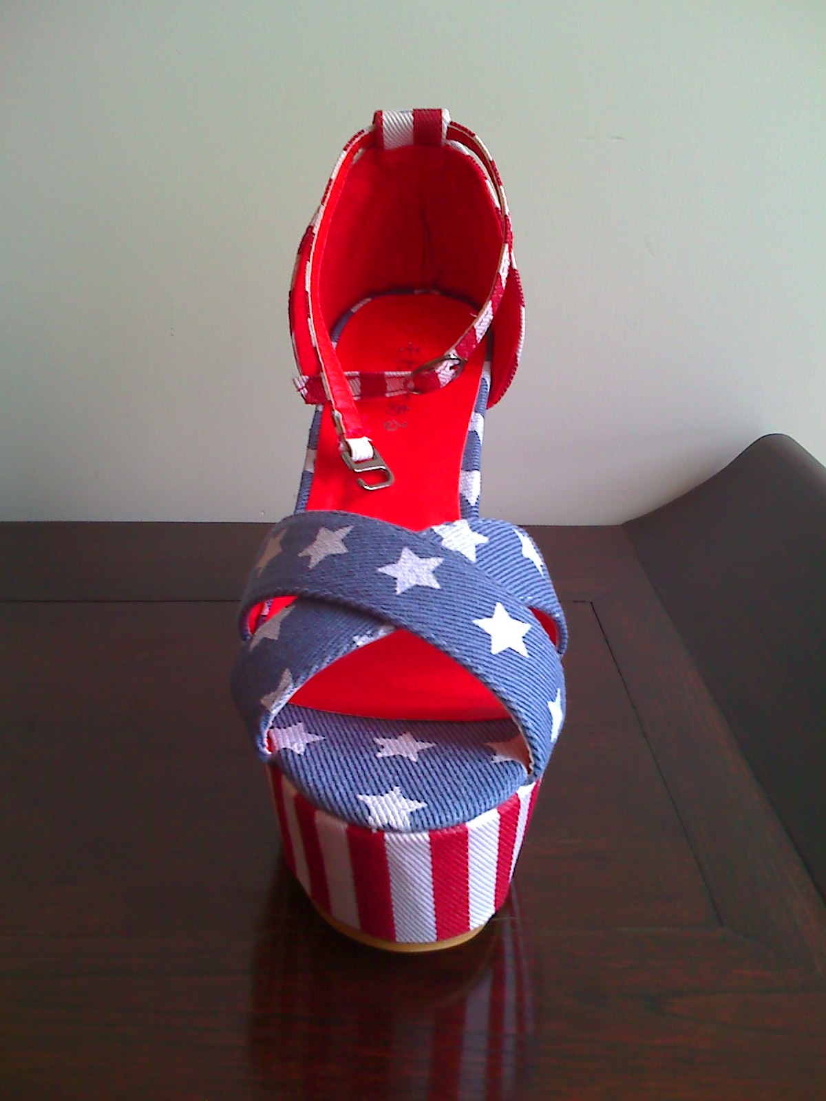 Vintage & Funky: Hot American Flag Platform Shoes Heel