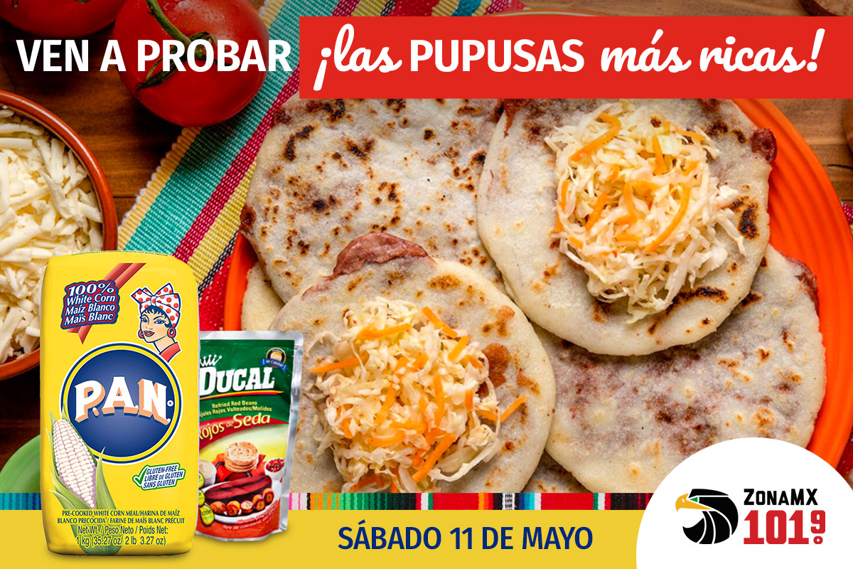 Disfrutando de las Pupusas más ricas en compañía de KSCA 101.9 ZonaMX