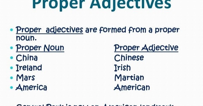 What Is a Proper Adjective? - English Grammar solution