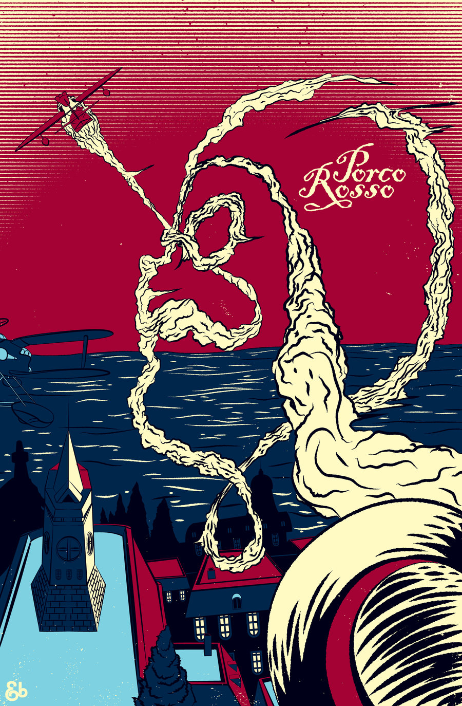 The Geeky Nerfherder: Movie Poster Art: Porco Rosso (1992)