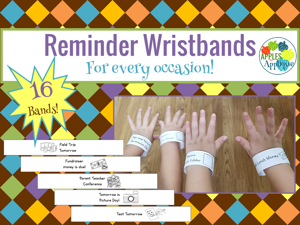 Apples to Applique: Reminder Wristbands for Every Occasion