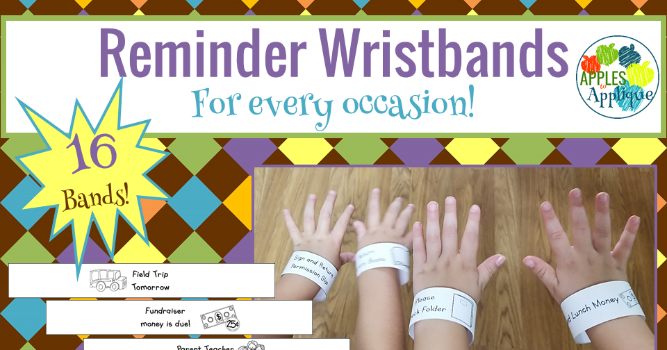 Apples to Applique: Reminder Wristbands for Every Occasion