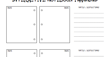 School of Fisher: Interactive Notebook Planning