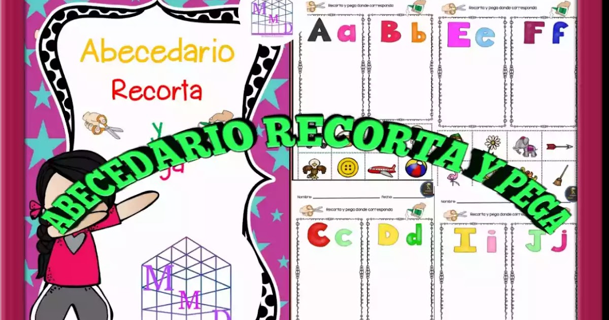 FICHAS ABECEDARIO RECORTA Y PEGA | MATERIAL EDUCATIVO PRIMARIA