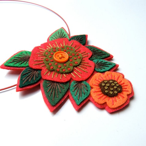 Gorgeous Felt Jewelry by Designed by Jane / The Beading Gem