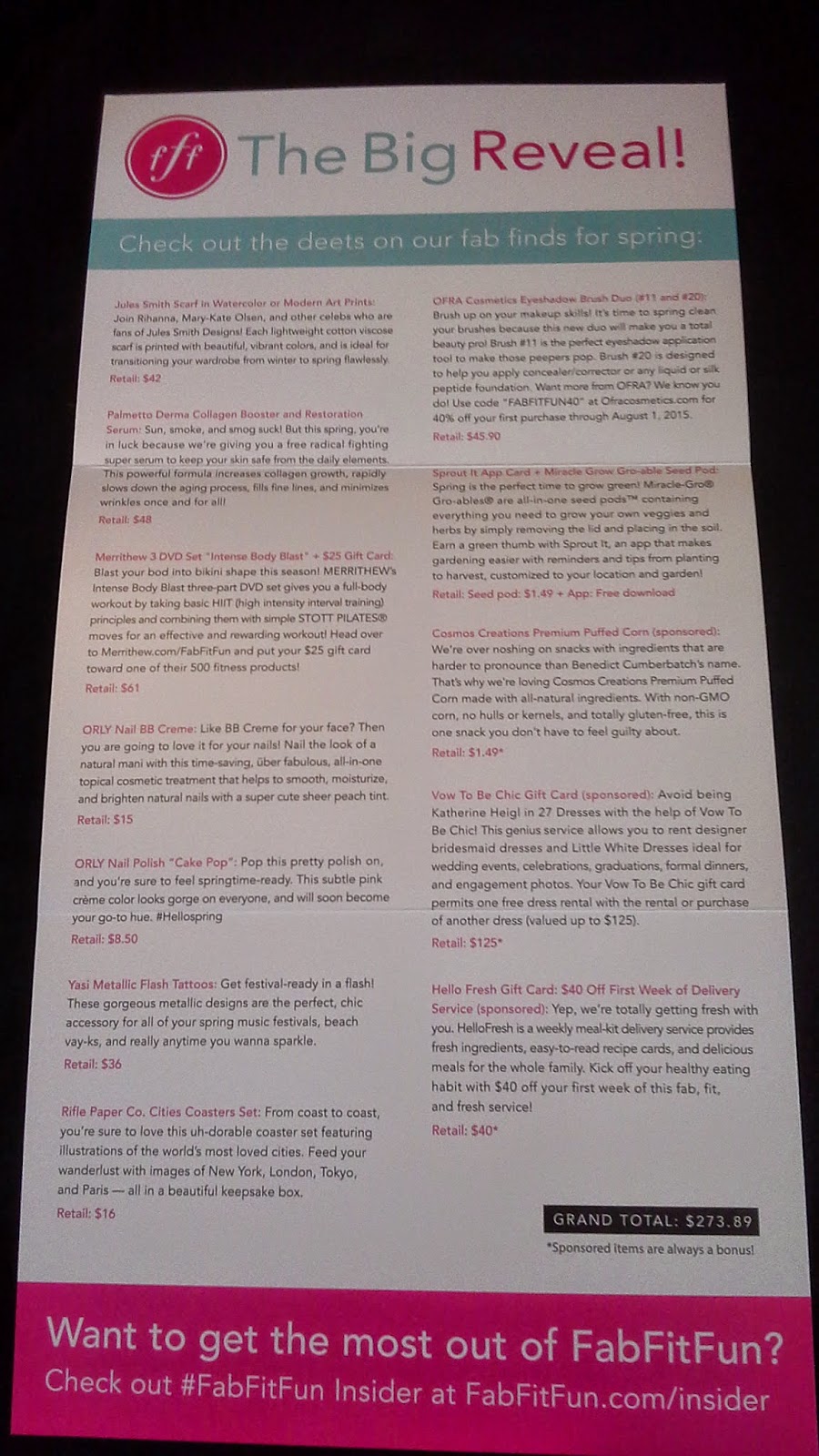 Sarah From Scratch: FabFitFun Spring 2015