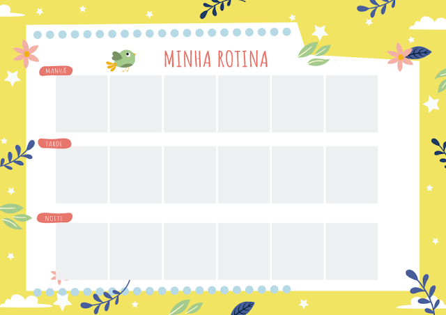 Quadro De Rotina Para Imprimir ~ Testando Coisas De Bebê