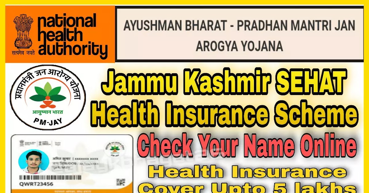 PMJAY SEHAT Health Insurance Scheme Ayushmann Bharat - Pradhan Mantri ...