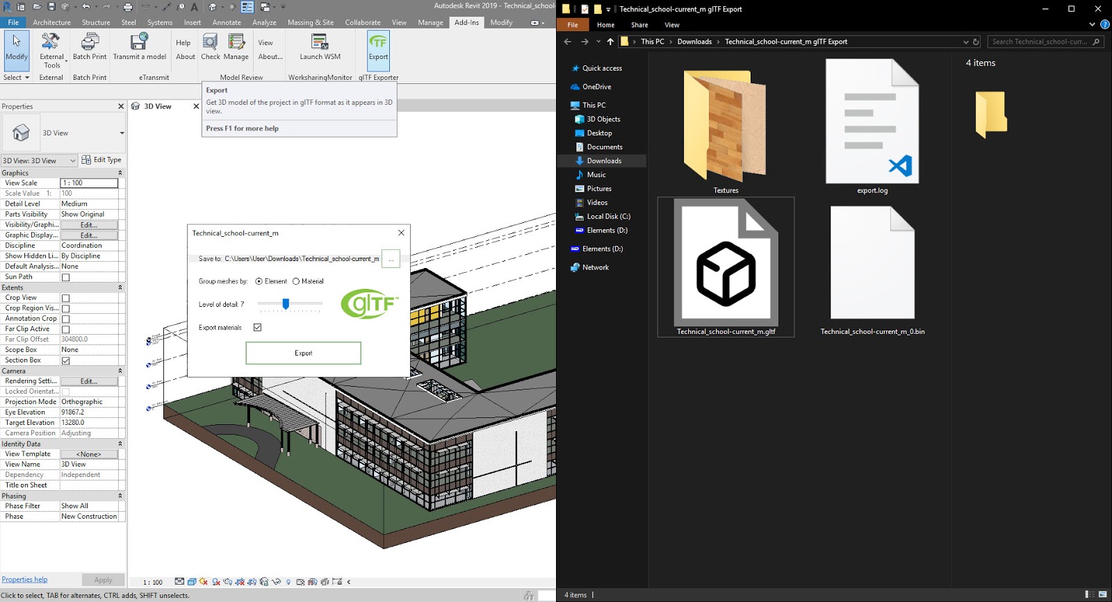 Revit Add-Ons: glTF Exporter