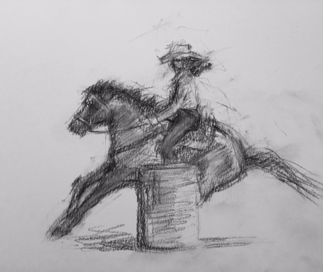 Connie Chadwell's Hackberry Street Studio: Sketch of Barrel Racer ... Connie Chadwell's Hackberry Street Studio: Sketch of Barrel Racer ...