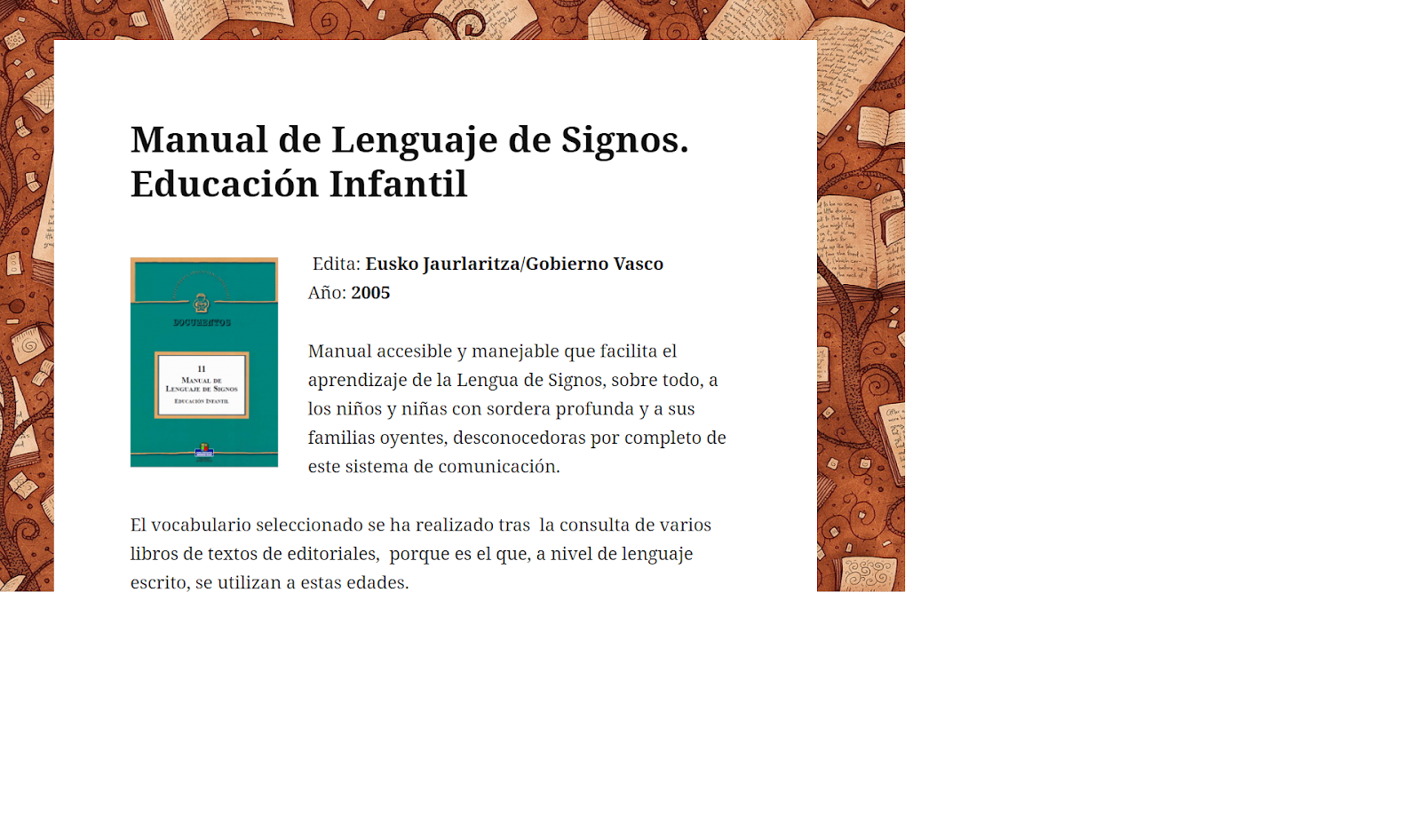 lsecarmenteilse: Manual de Lengua de Signos Educación Infantil