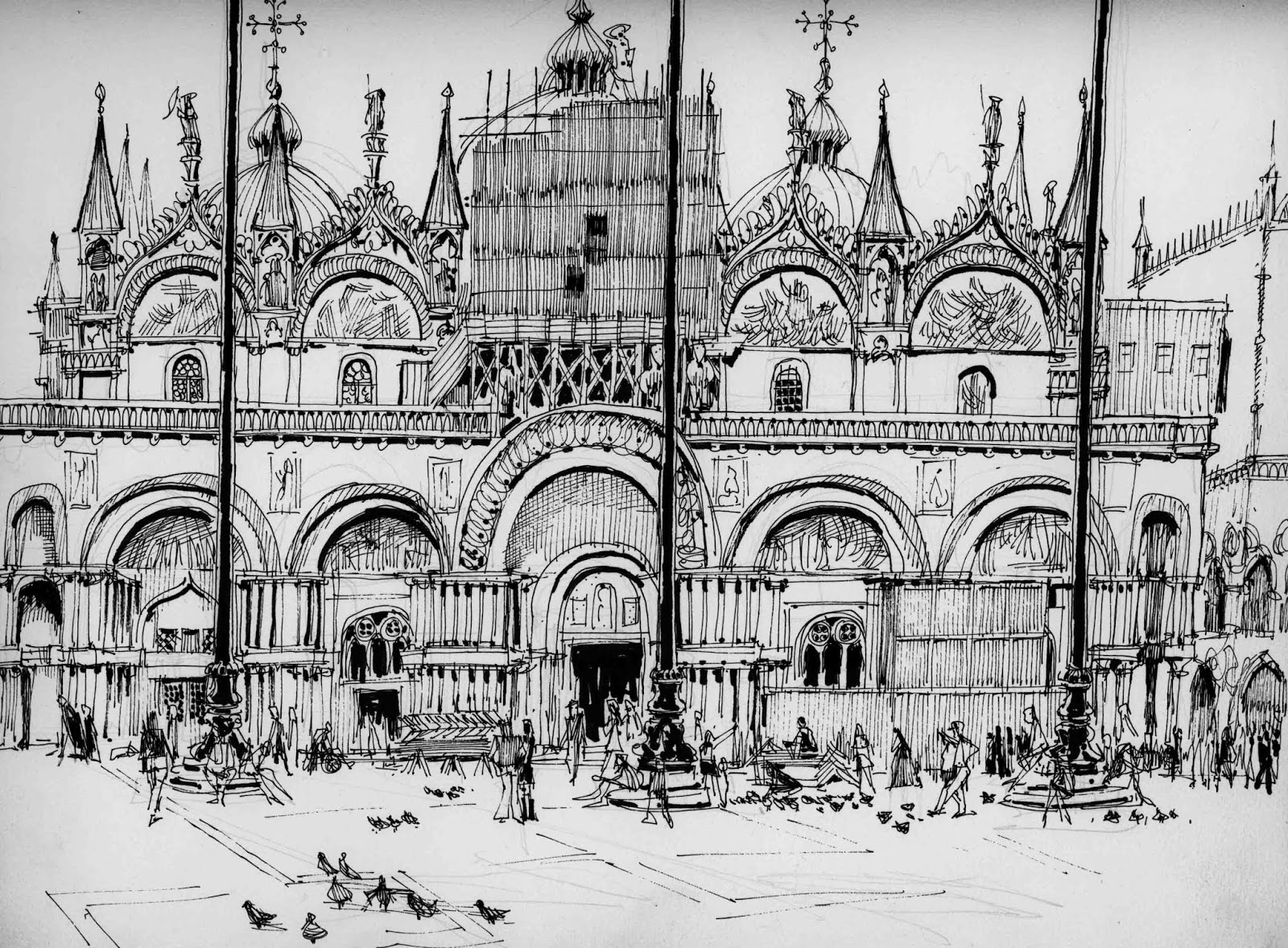 Traveler's Sketchbook Art by George C. Clark