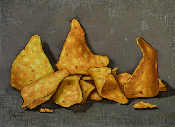 Clinton T. Hobart's "Painting Actually": "Nacho Cheese Doritos"