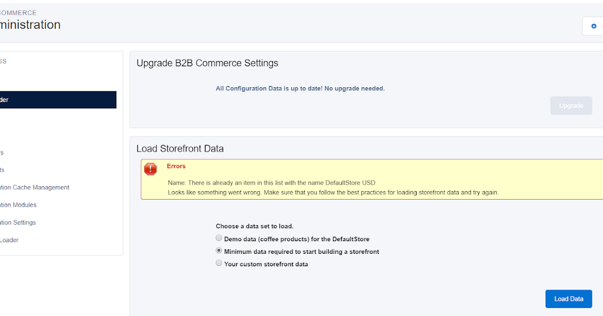 Salesforce Errors Error Loading Storefront Data B2b Commerce Cloudcraze