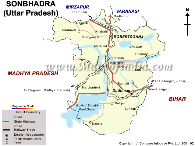 Top Tourist Place India : Map of Uttar Pradesh