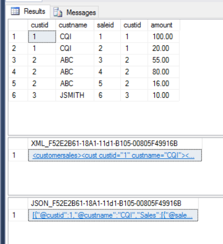 SQL Code Space: T-SQL Recipie: Generate XML/JSON Output