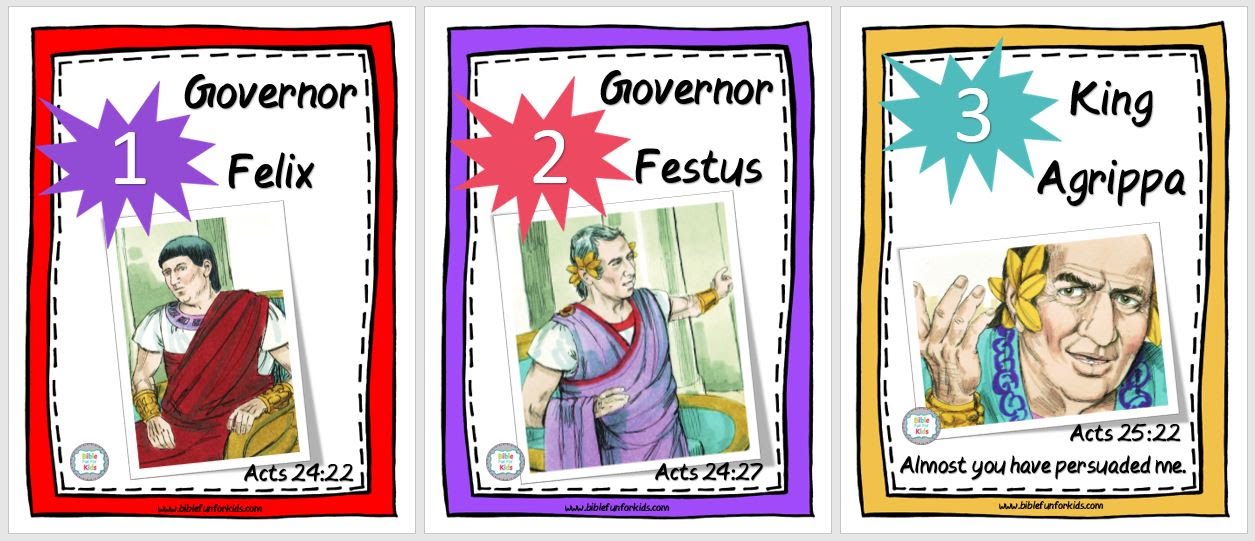 Bible Fun For Kids: Paul Before Festus and King Agrippa