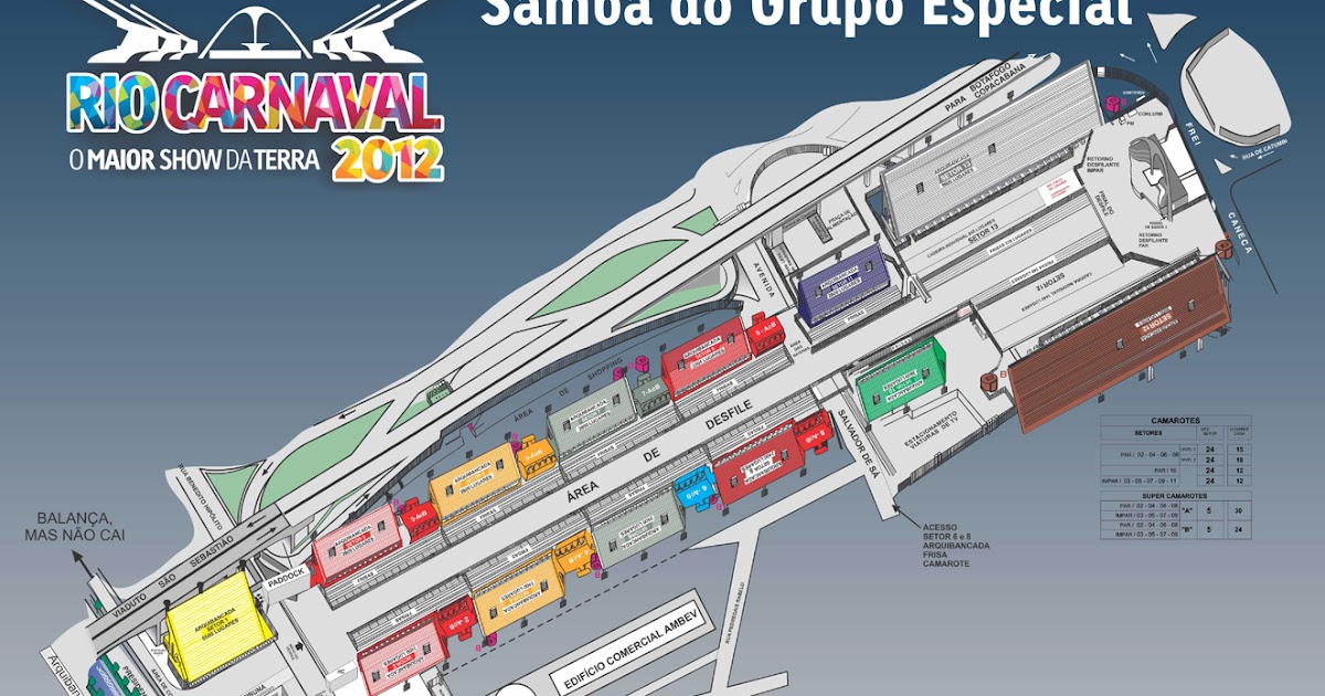 Sambodromo: Mapa do Sambódromo