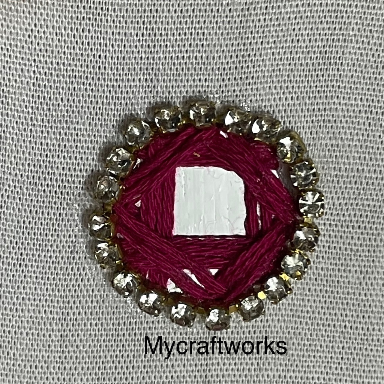 MY CRAFT WORKS: Mirror Work - 1, Easy mirror work for beginners