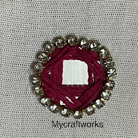 MY CRAFT WORKS: Mirror Work - 1, Easy mirror work for beginners