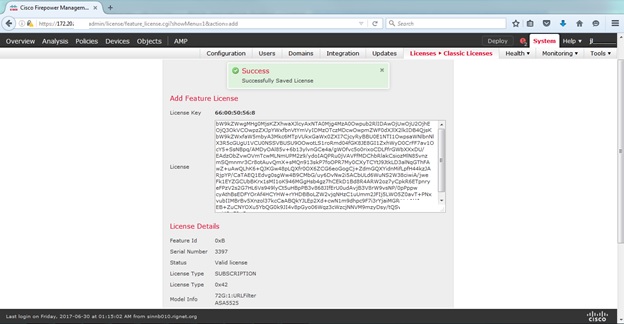 My Network Security Journal: Adding TAMC Classic License in Cisco FMC