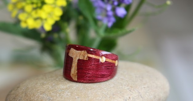 Wear the Warmth of Wood: Franciscan Tau Cross Wood Ring