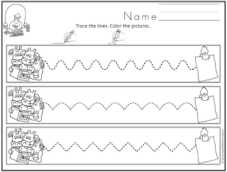 CLICK, CLACK, QUACK TO SCHOOL MATCHING CARDS, COUNTING AND TRACING ...