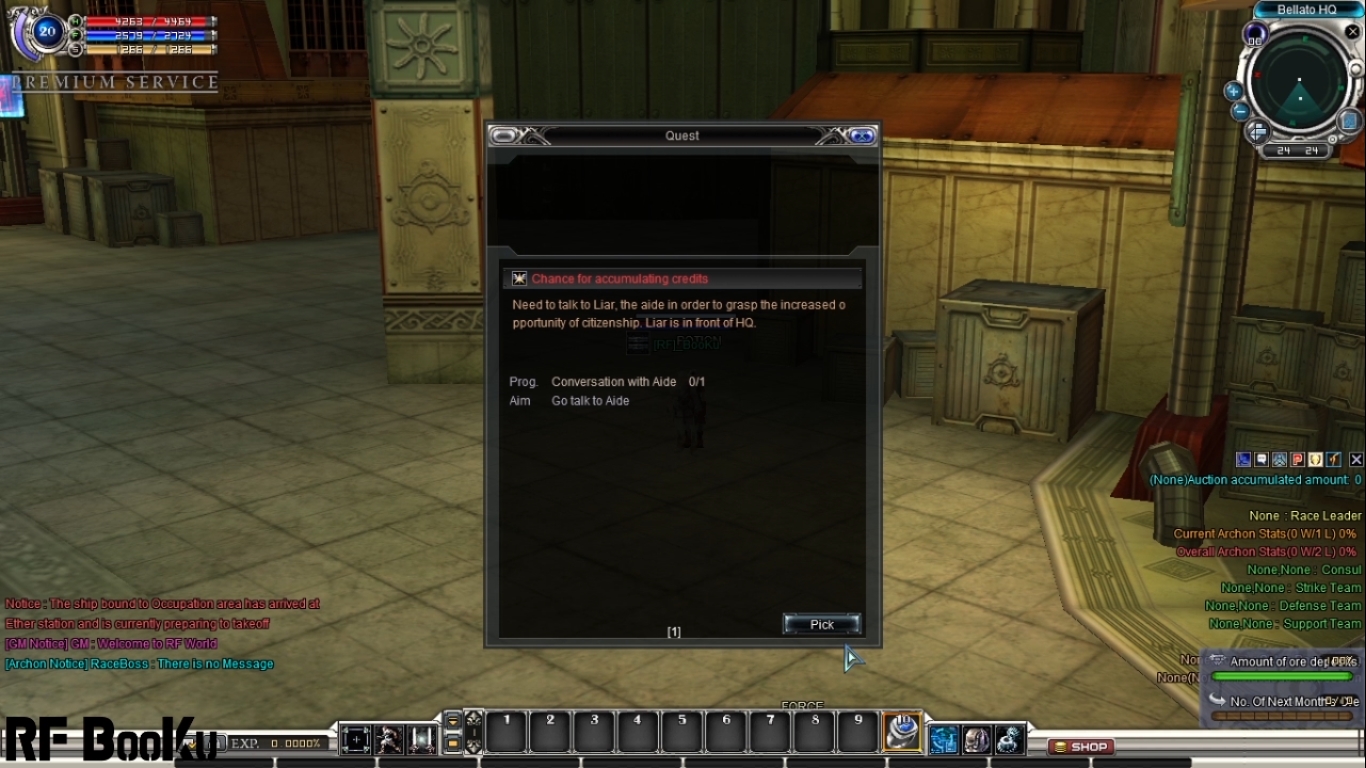 Panduan Quest Armor Level 31 Bellato RF Online