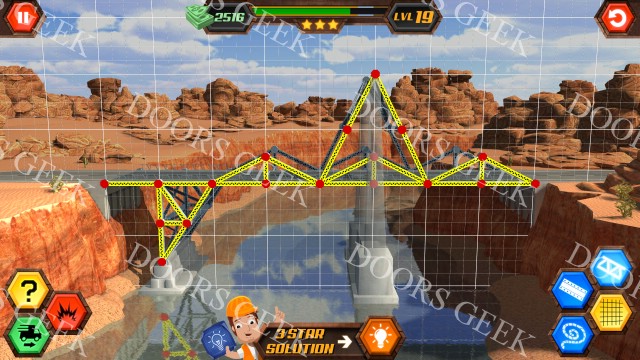 Bridge Construction Simulator [Hard] Level 19 ~ Doors Geek