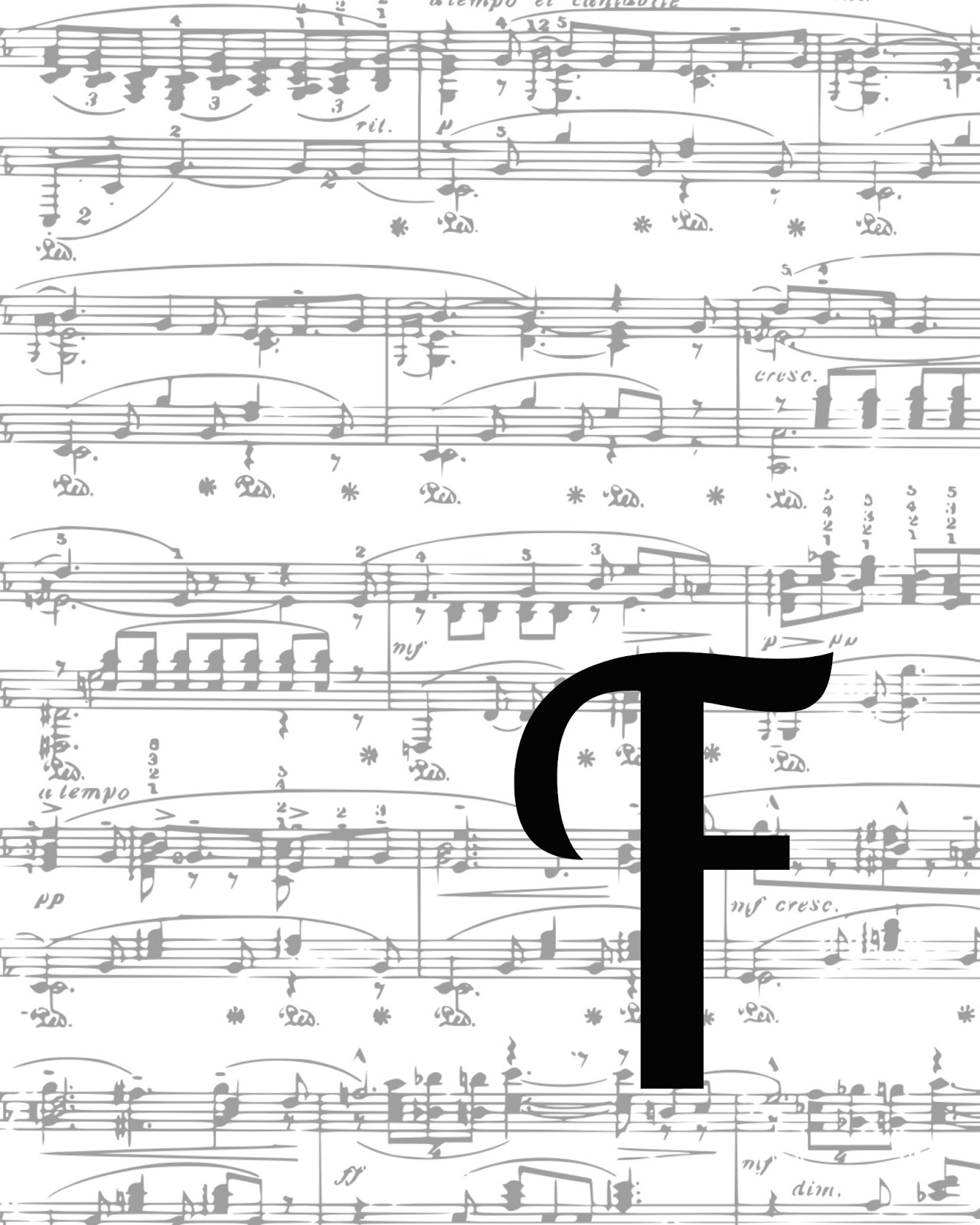 CJO Photo: Printable Initial Art: Musical F