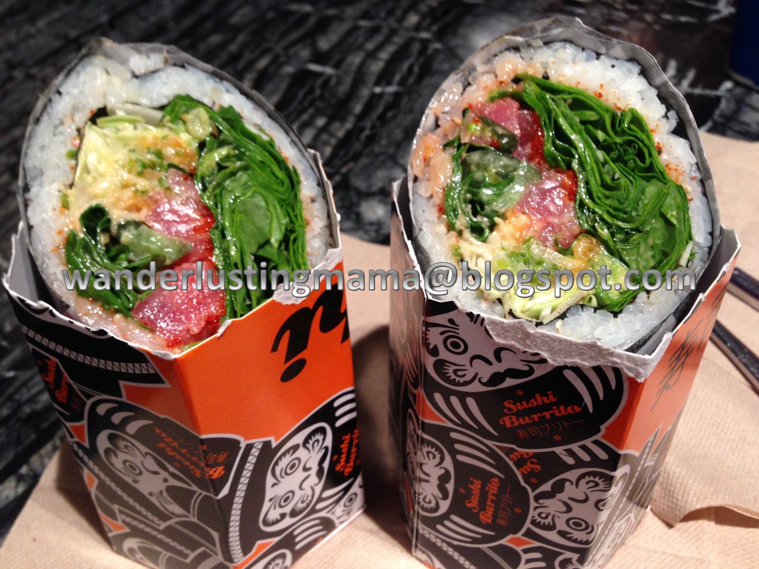 Wanderlusting Mama: Sushi twists: Sushi Burrito and Poke Eats