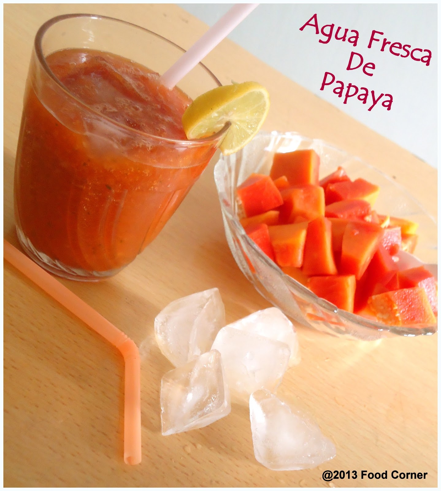 Agua Fresca De Papaya | Papaya Recipe ~ Kiran's Food corner