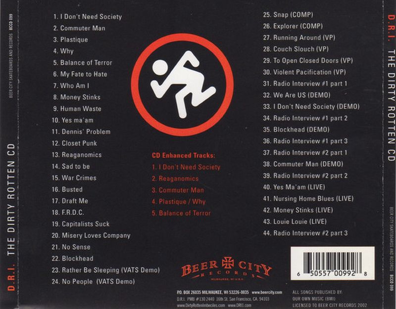 URBAN ASPIRINES: D.R.I: The Dirty Rotten CD 1983 (2002)