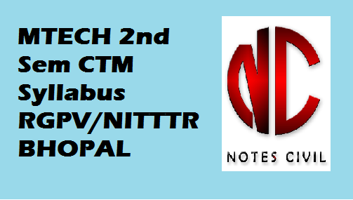 Pdf Mtech 2nd Sem Ctm Syllabus Rgpvnitttr Bhopal Mvct 201 202 203 204 205