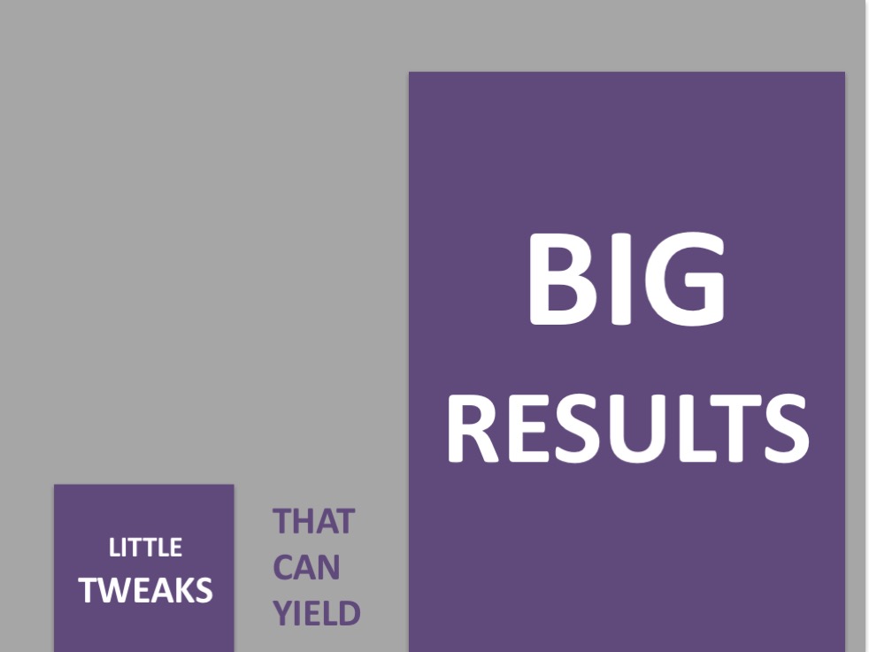 Little Tweaks That Can Yield Big Results ~ RELEVANT CHILDREN'S MINISTRY