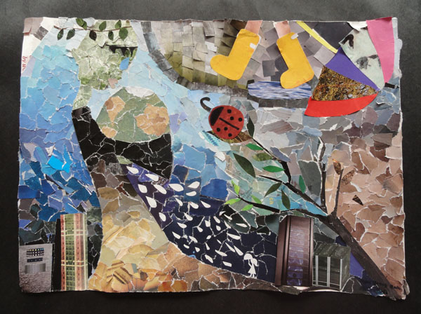 Art At Woodstock: Art 9: Monsoon Composition Collages