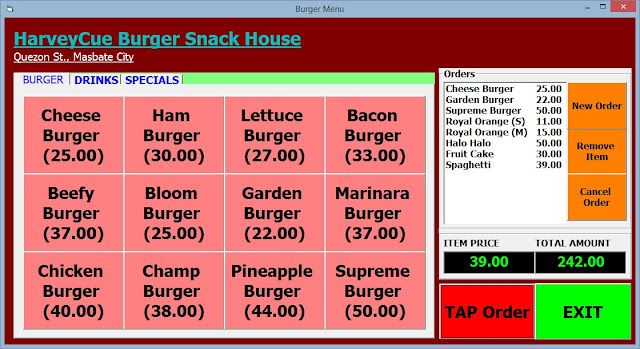 Simple Burger Ordering System - code4dev