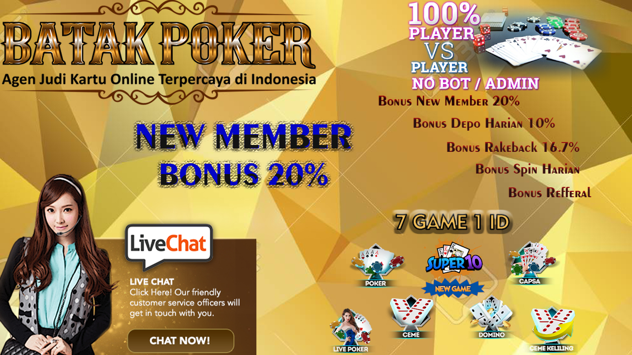 HOT PROMO UNTUK NEW MEMBER BATAK POKER - BONUS 20%