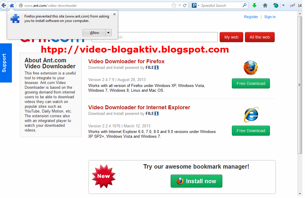 Cara Download Video Youtube dengan ANT Video Downloader