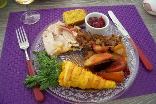 Cuisine en folie: Rôti de dinde lardé, ail confit et légumes d'automne ...