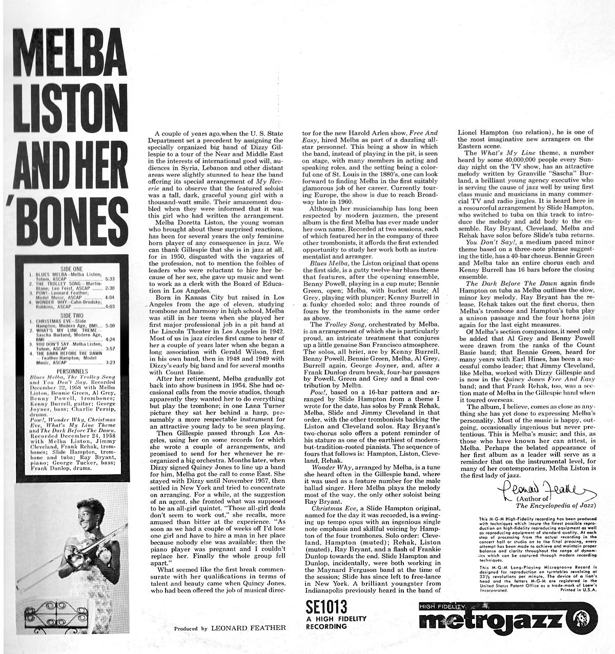 Gems of Jazz: Melba Liston and Her 'Bones