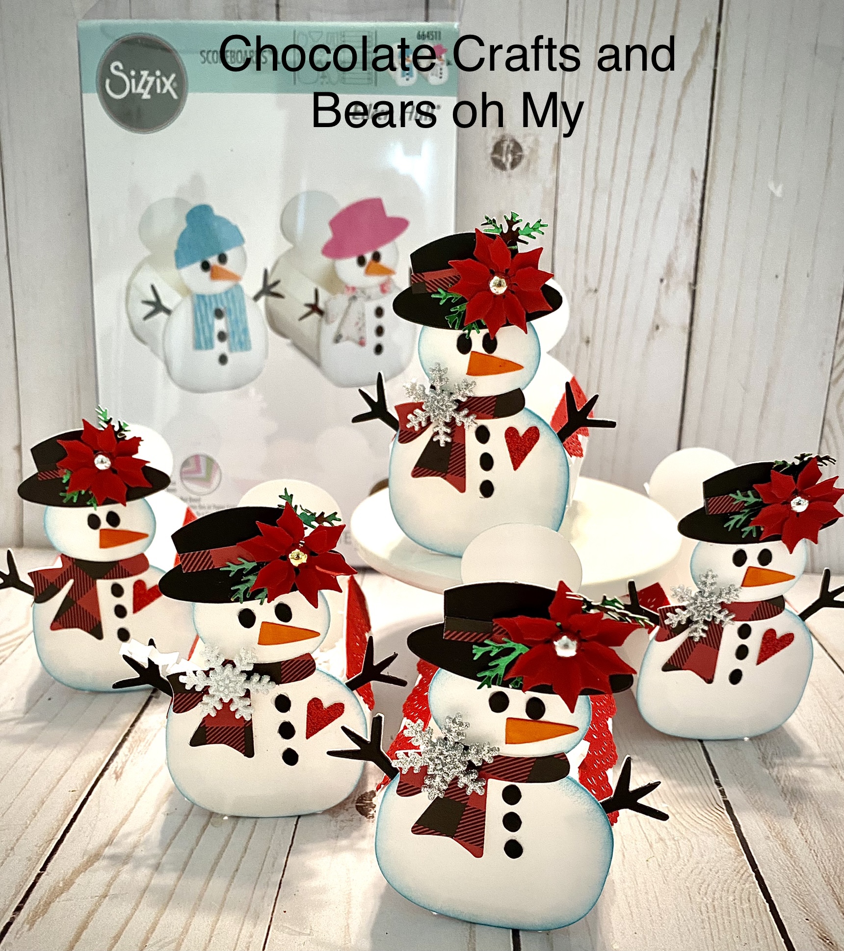 Chocolate Crafts and Bears, Oh My: Sizzix Snowman Treat Box
